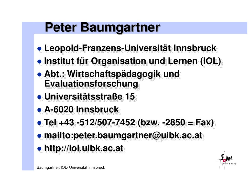 PPT - Peter Baumgartner PowerPoint Presentation, free download - ID:4564522