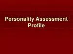 PPT - Personality assessment PowerPoint Presentation, free download ...
