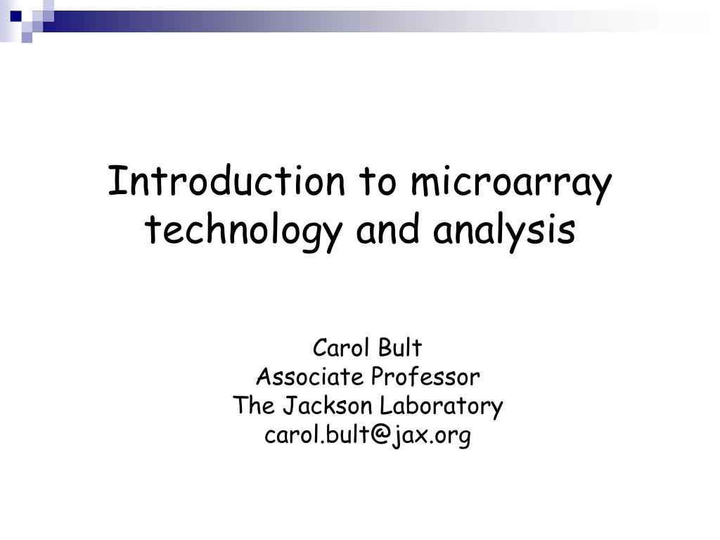 PPT - Introduction to microarray technology and analysis PowerPoint ...