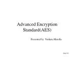 PPT - The Advanced Encryption Standard PowerPoint Presentation, free ...