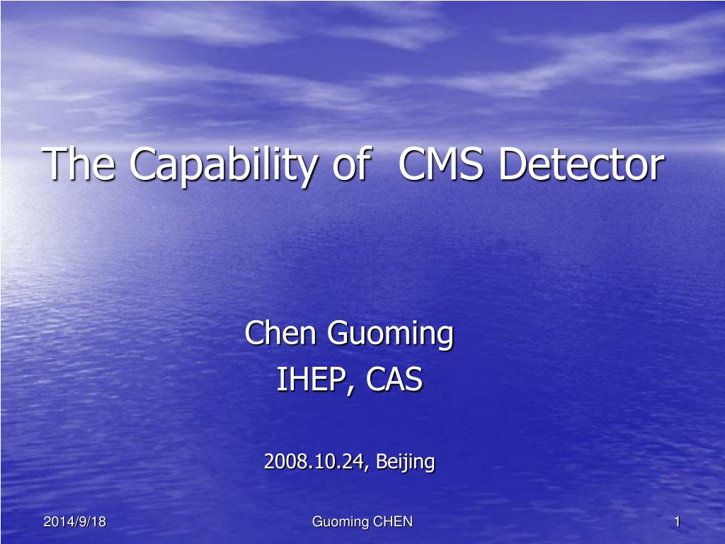 PPT - The Capability of CMS Detector PowerPoint Presentation, free ...