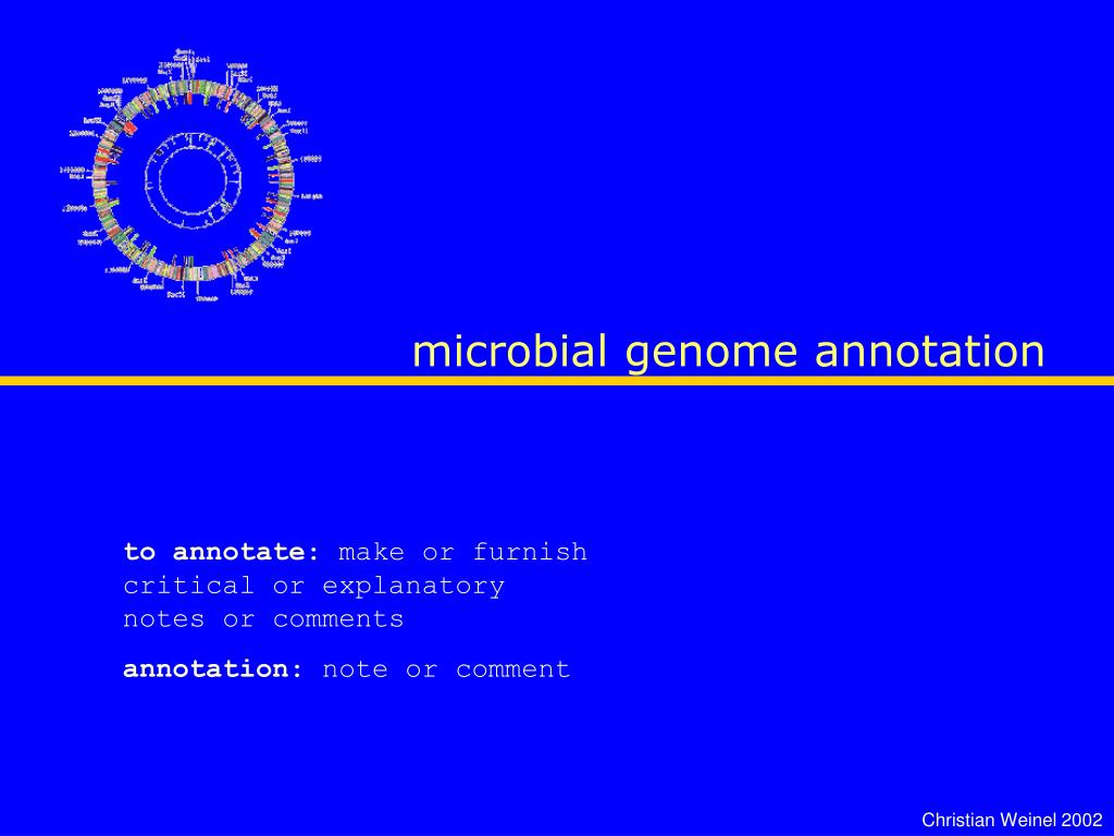 PPT - microbial genome annotation PowerPoint Presentation, free ...