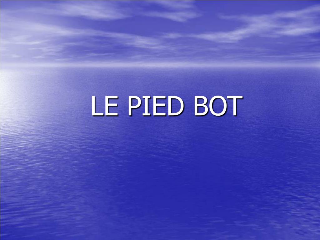 PPT - LE PIED BOT PowerPoint Presentation, free download - ID:4567982