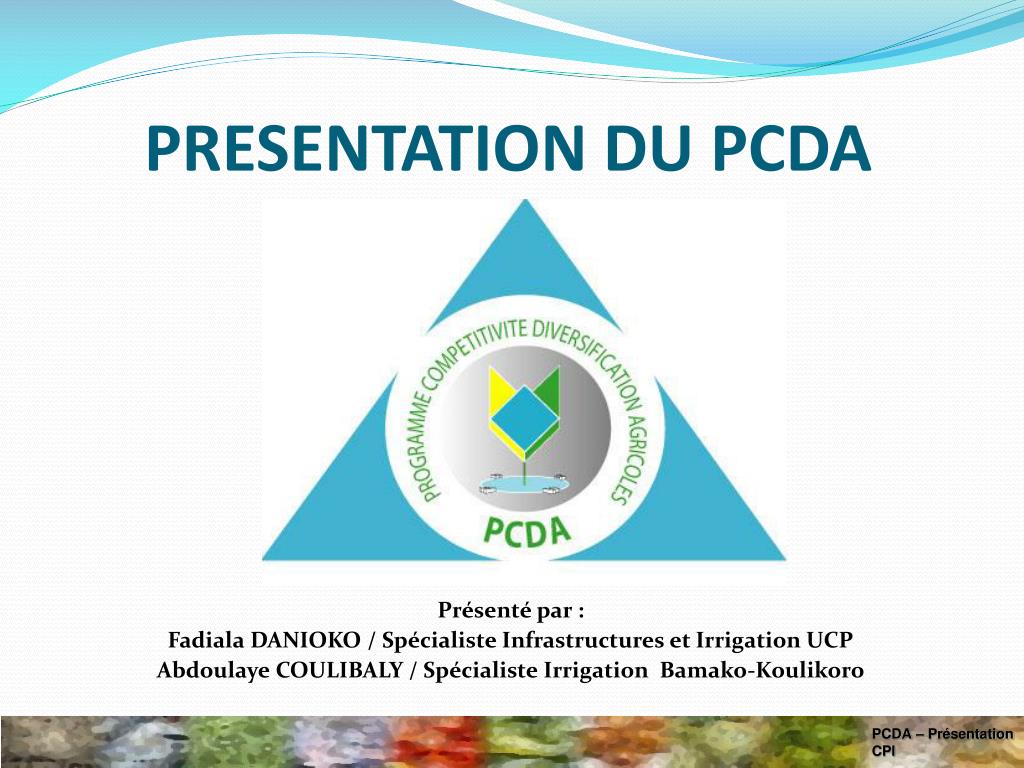 PPT - PRESENTATION DU PCDA PowerPoint Presentation, free download - ID ...