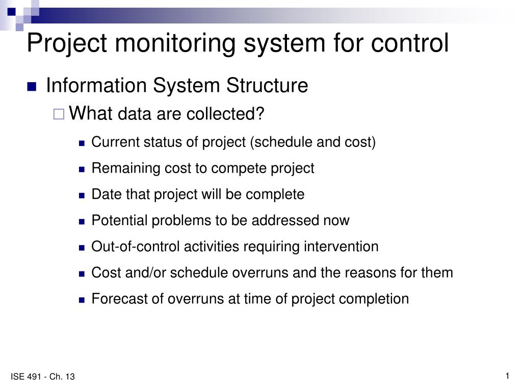PPT - Project monitoring system for control PowerPoint Presentation ...