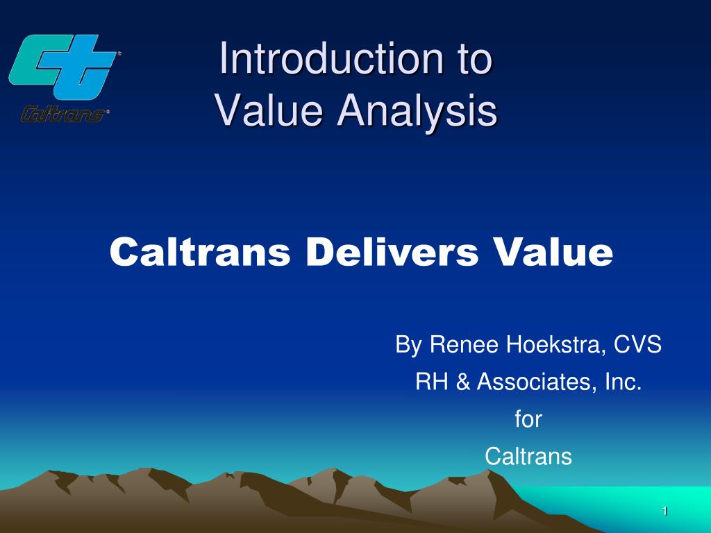 PPT - Introduction to Value Analysis PowerPoint Presentation, free ...