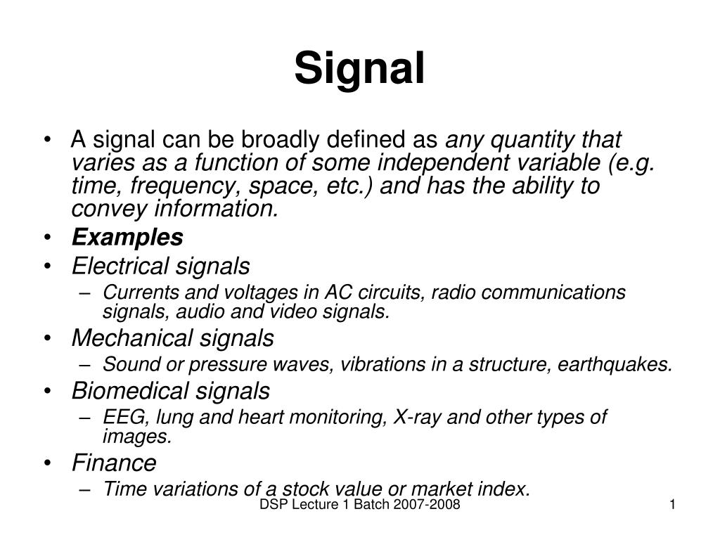 PPT - Signal PowerPoint Presentation, free download - ID:4575969
