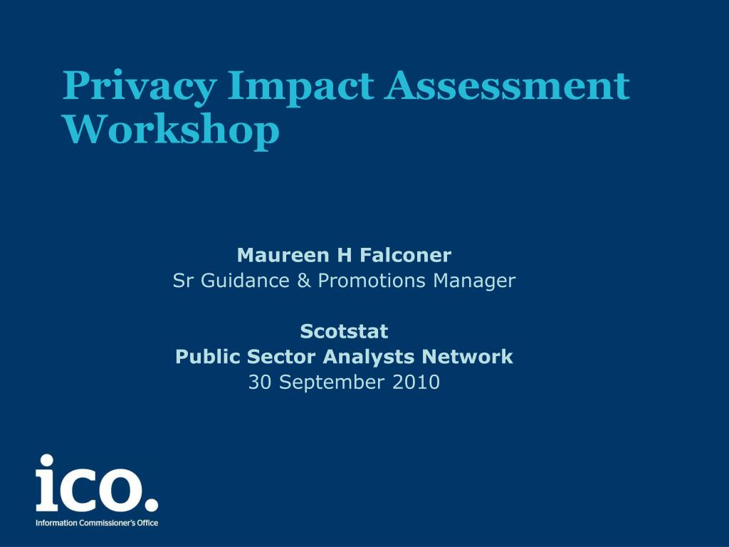 PPT - Privacy Impact Assessment Workshop PowerPoint Presentation, free ...