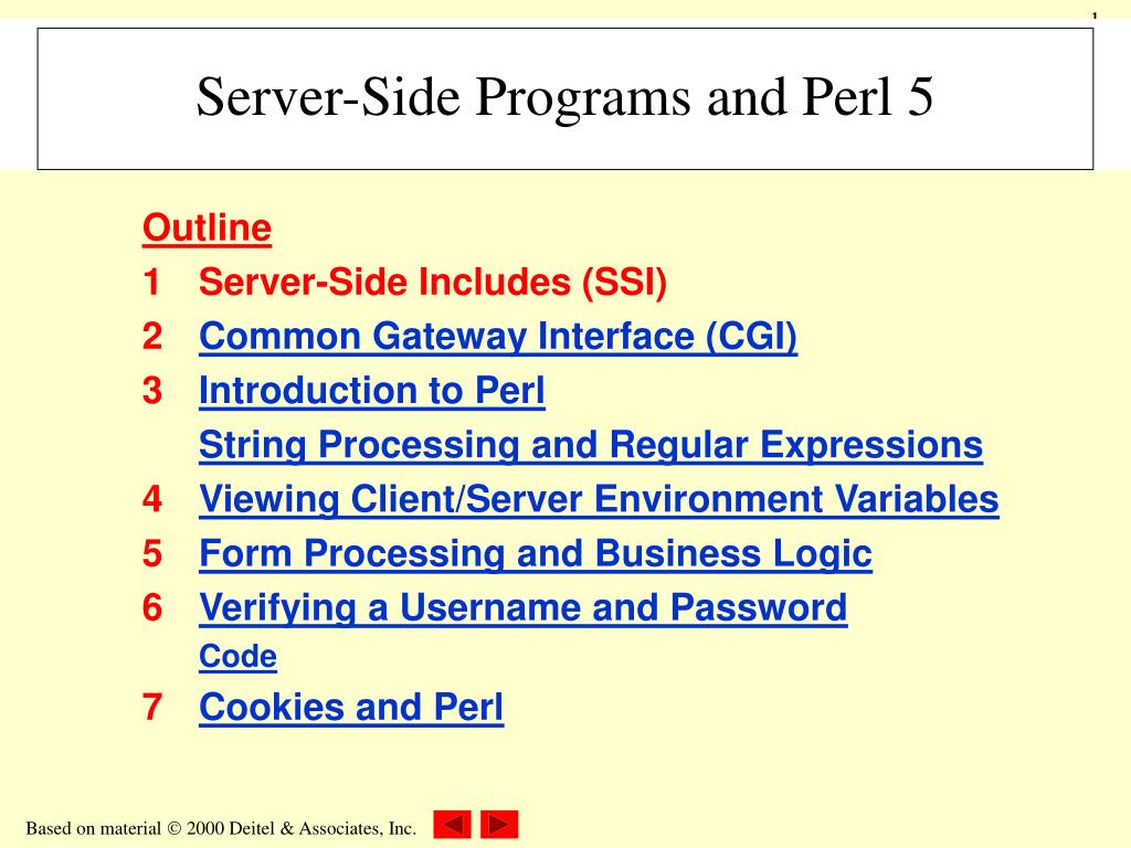 PPT - Server-Side Programs and Perl 5 PowerPoint Presentation, free ...