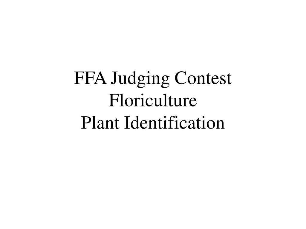 PPT - FFA Judging Contest Floriculture Plant Identification PowerPoint ...