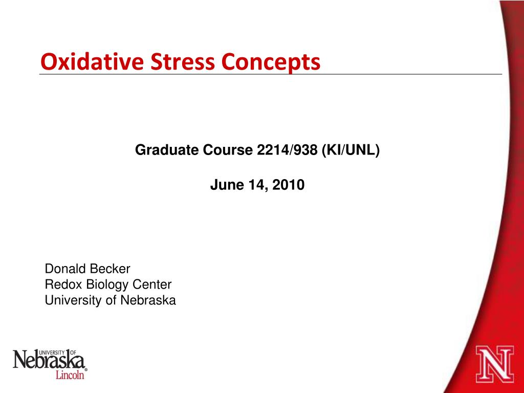 PPT - Oxidative Stress Concepts PowerPoint Presentation, free download ...