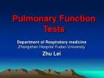 PPT - Spirometry (Pulmonary Function Tests) PowerPoint Presentation ...