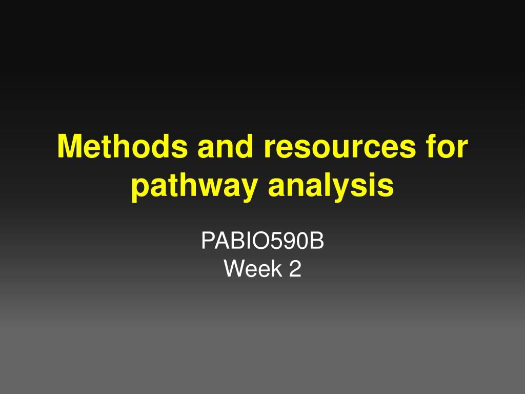 PPT - Methods and resources for pathway analysis PowerPoint ...