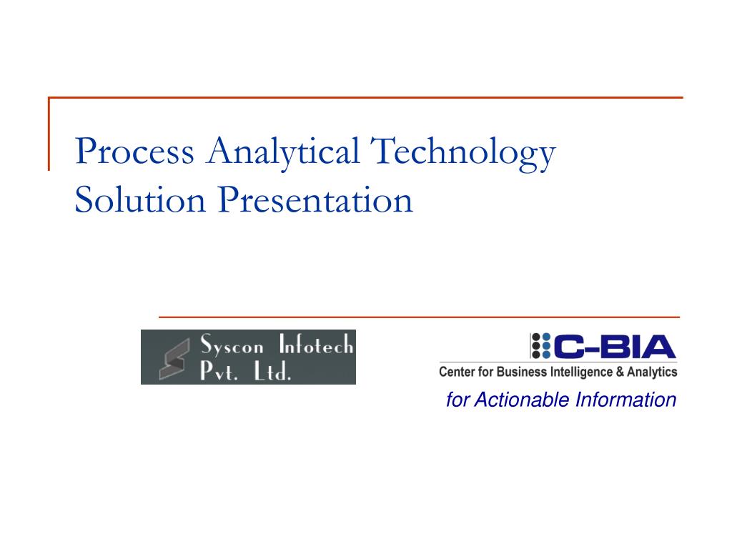 PPT - Process Analytical Technology Solution Presentation PowerPoint ...