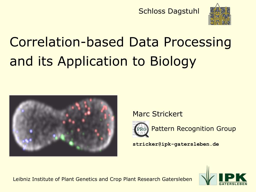 PPT - Correlation-based Data Processing and its Application to Biology ...