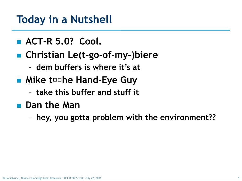PPT - Today in a Nutshell PowerPoint Presentation, free download - ID ...