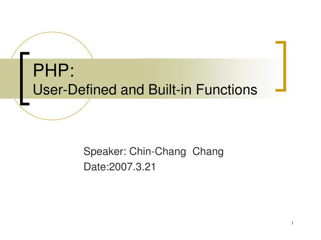 PPT - Understanding User-Defined Functions in PHP: A Comprehensive ...