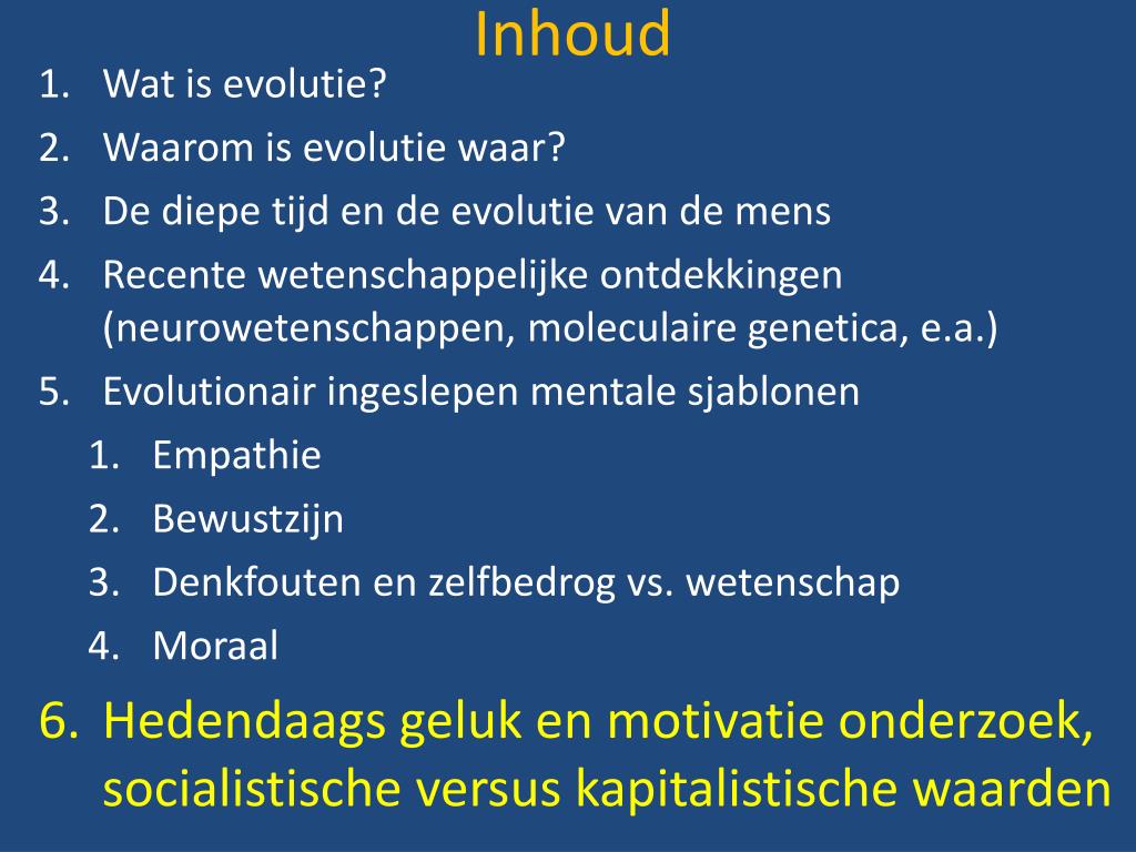 PPT - Inhoud PowerPoint Presentation, free download - ID:4592441