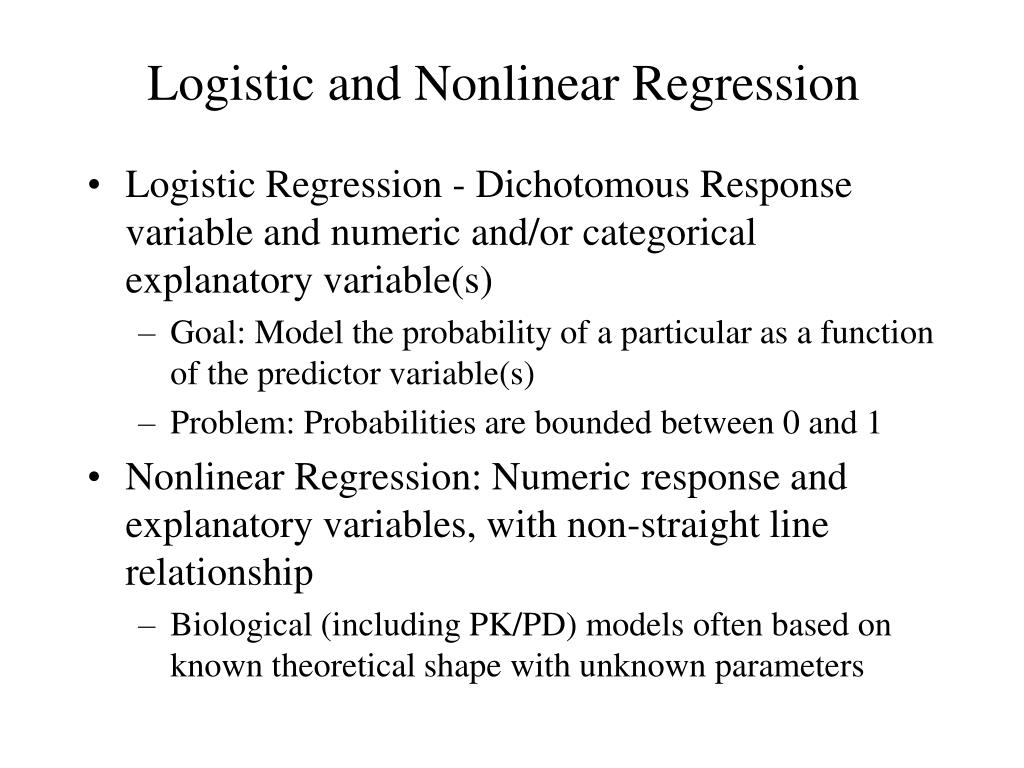PPT - Logistic and Nonlinear Regression PowerPoint Presentation, free ...