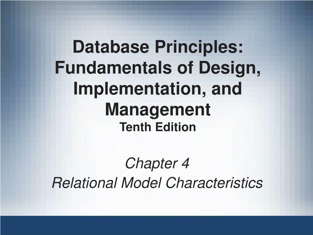 PPT - Chapter 4 Relational Model Characteristics PowerPoint Presentation - ID:4597548