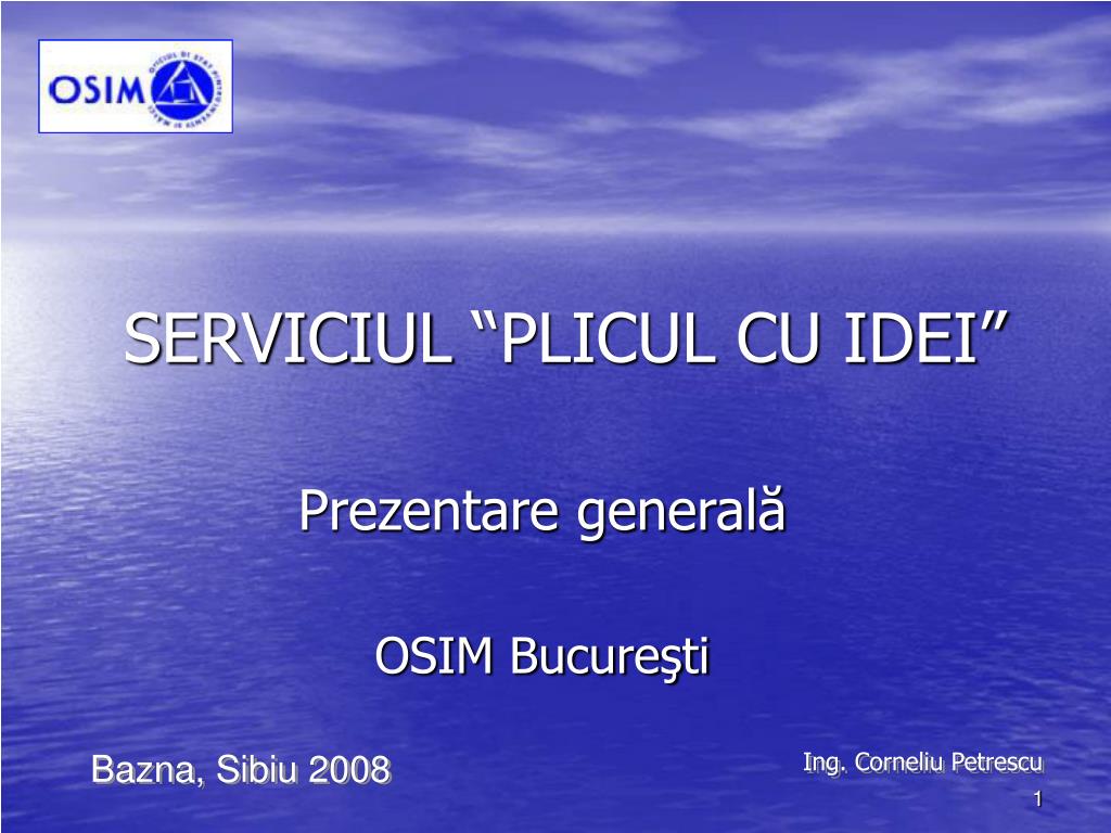 PPT - SERVICIUL “PLICUL CU IDEI” PowerPoint Presentation, free download ...