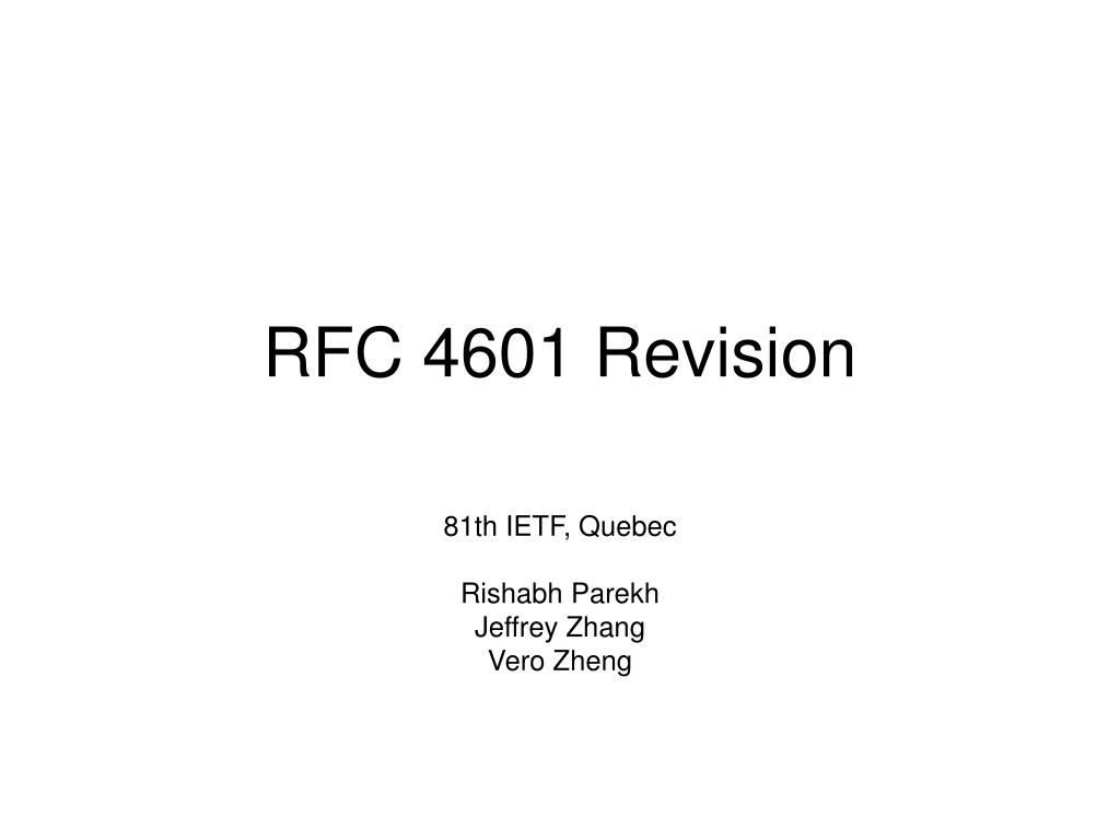 PPT - RFC 4601 Revision PowerPoint Presentation, free download - ID:4602180