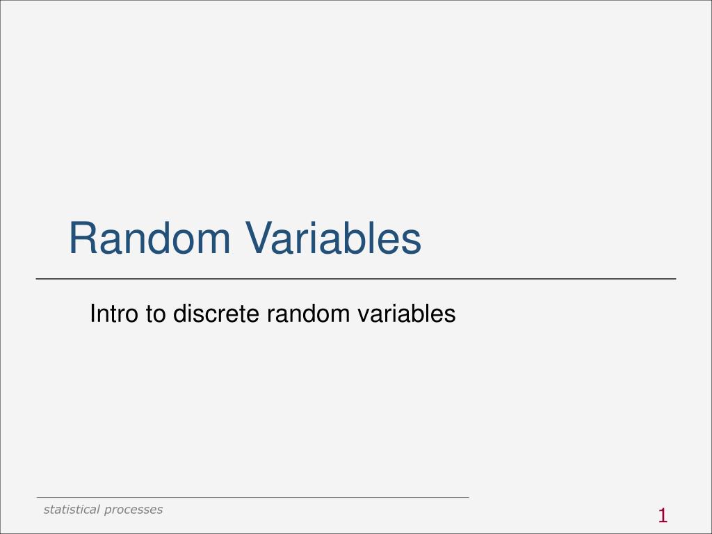 PPT - Random Variables PowerPoint Presentation, free download - ID:4602616