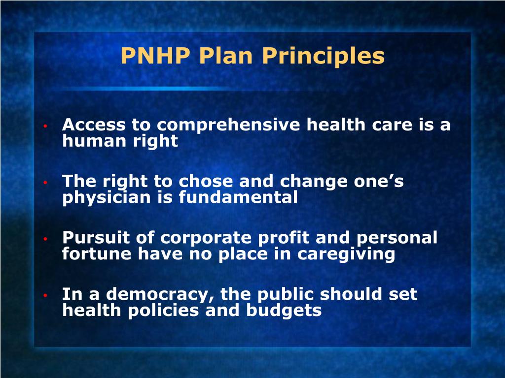 PPT - PNHP Plan Principles PowerPoint Presentation, free download - ID ...