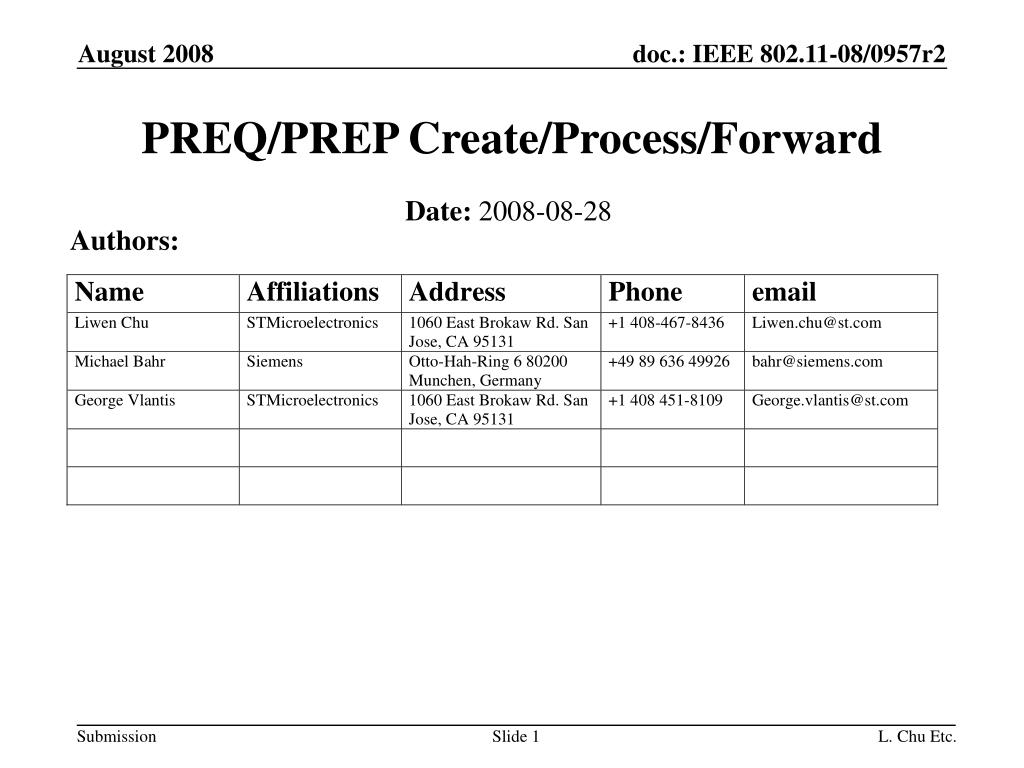 PPT - PREQ/PREP Create/Process/Forward PowerPoint Presentation, free ...