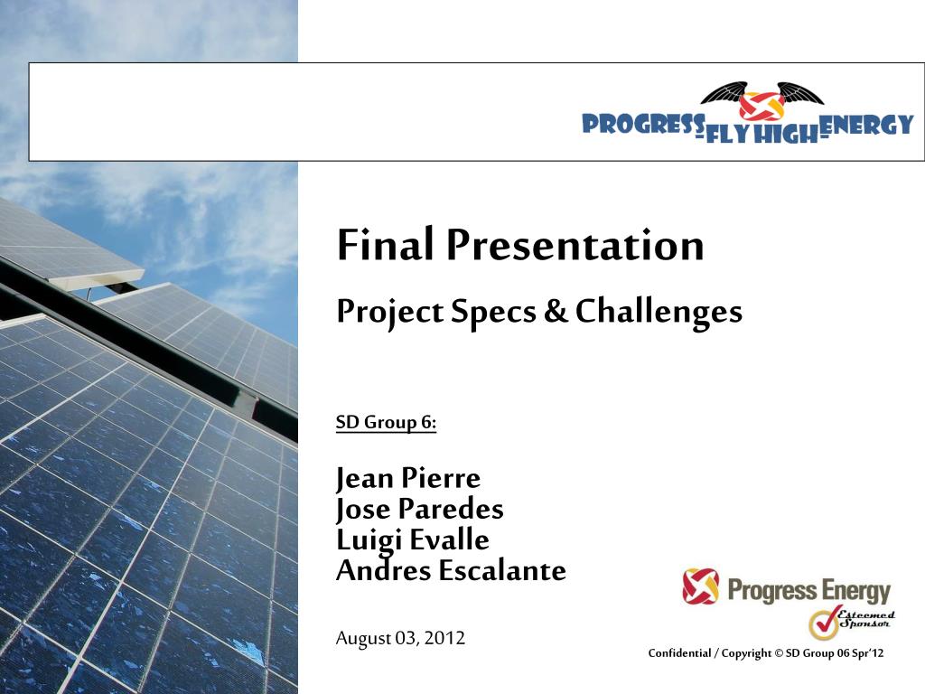 PPT - Final Presentation Project Specs & Challenges PowerPoint ...
