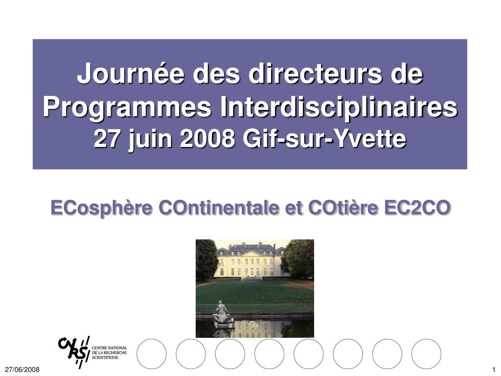 PPT - ECosphère COntinentale et COtière EC2CO PowerPoint Presentation ...