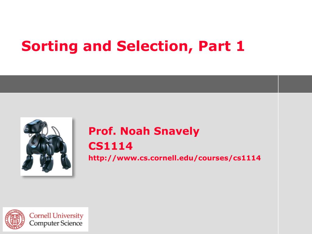 PPT - Efficient Sorting Algorithms: Selection Sort Explained PowerPoint ...