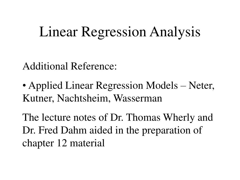 PPT - Linear Regression Analysis PowerPoint Presentation, free download ...