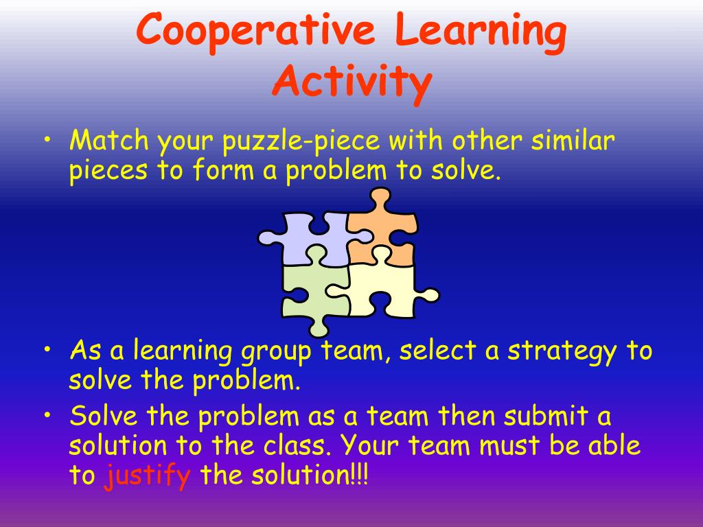 PPT - Cooperative Learning Activity PowerPoint Presentation, free ...