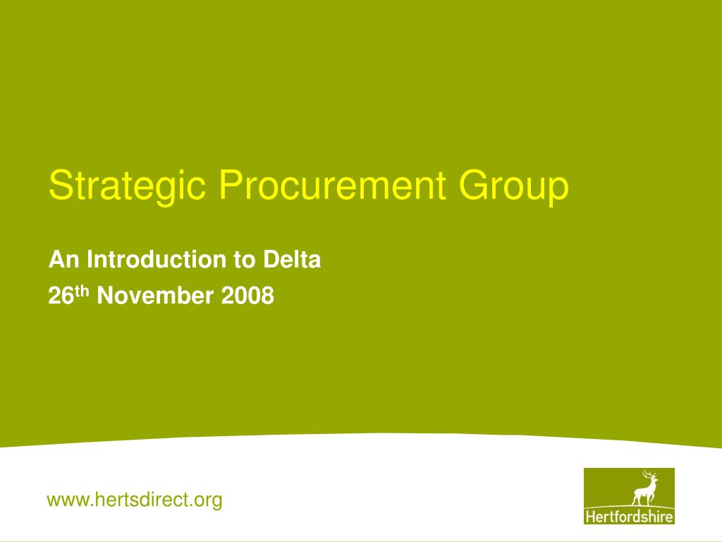 PPT - Strategic Procurement Group PowerPoint Presentation, free ...