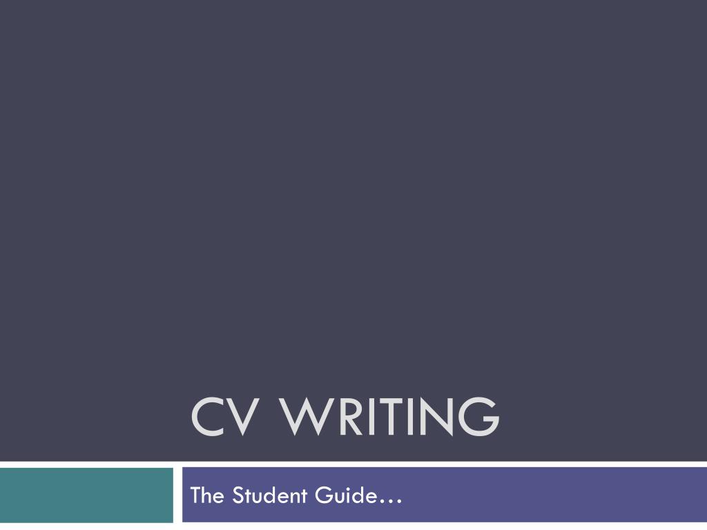 PPT - CV Writing PowerPoint Presentation, free download - ID:4618036