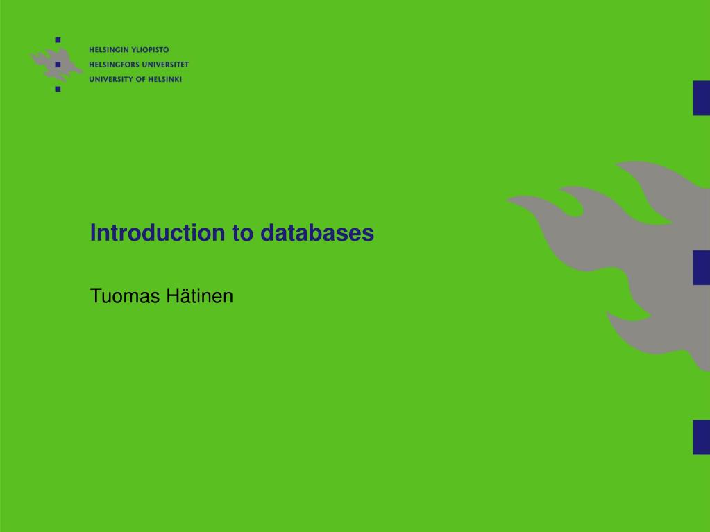 PPT - Introduction to databases PowerPoint Presentation, free download ...