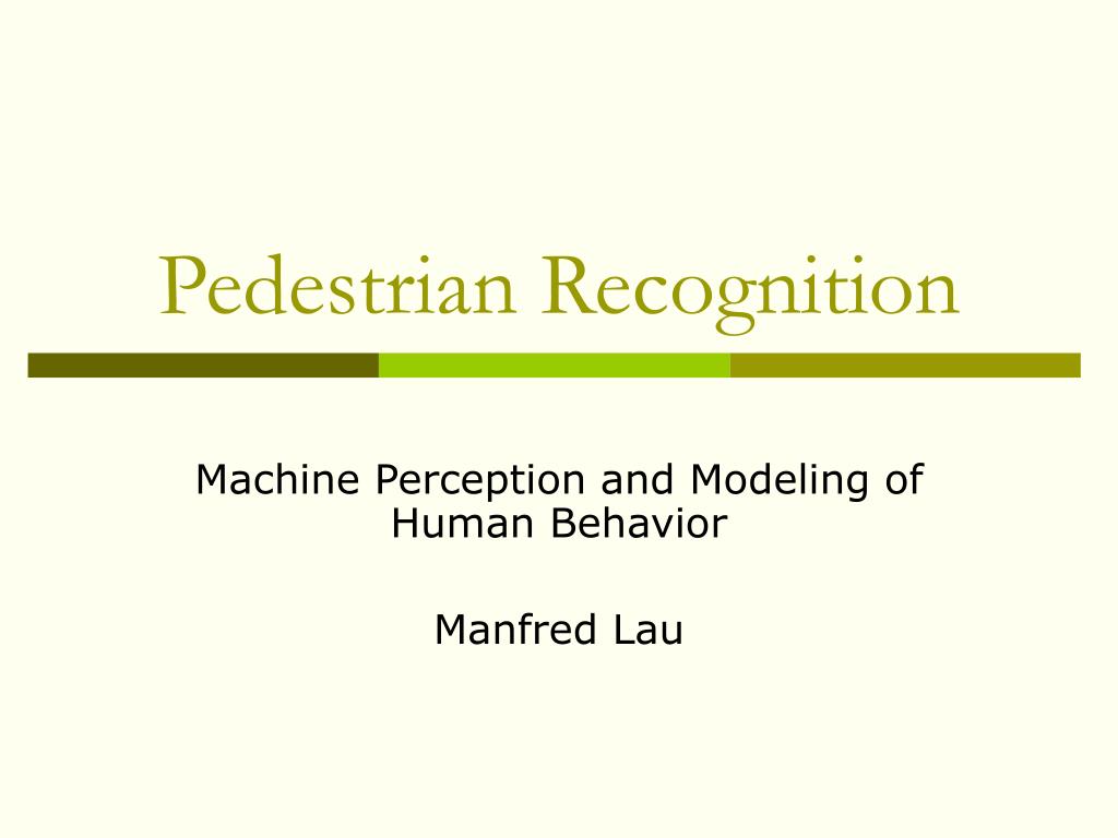 PPT - Pedestrian Recognition PowerPoint Presentation, free download ...