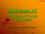 PPT - Credit Repair PowerPoint Presentation, free download - ID:7192649