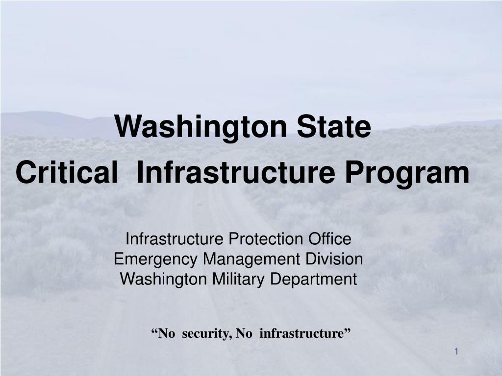 PPT - Washington State Critical Infrastructure Program PowerPoint ...