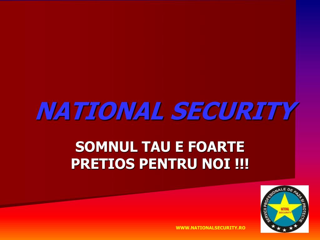 PPT - NATIONAL SECURITY PowerPoint Presentation, free download - ID:4621877