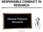 PPT - Ethical Issues in Human Subjects Research PowerPoint Presentation ...