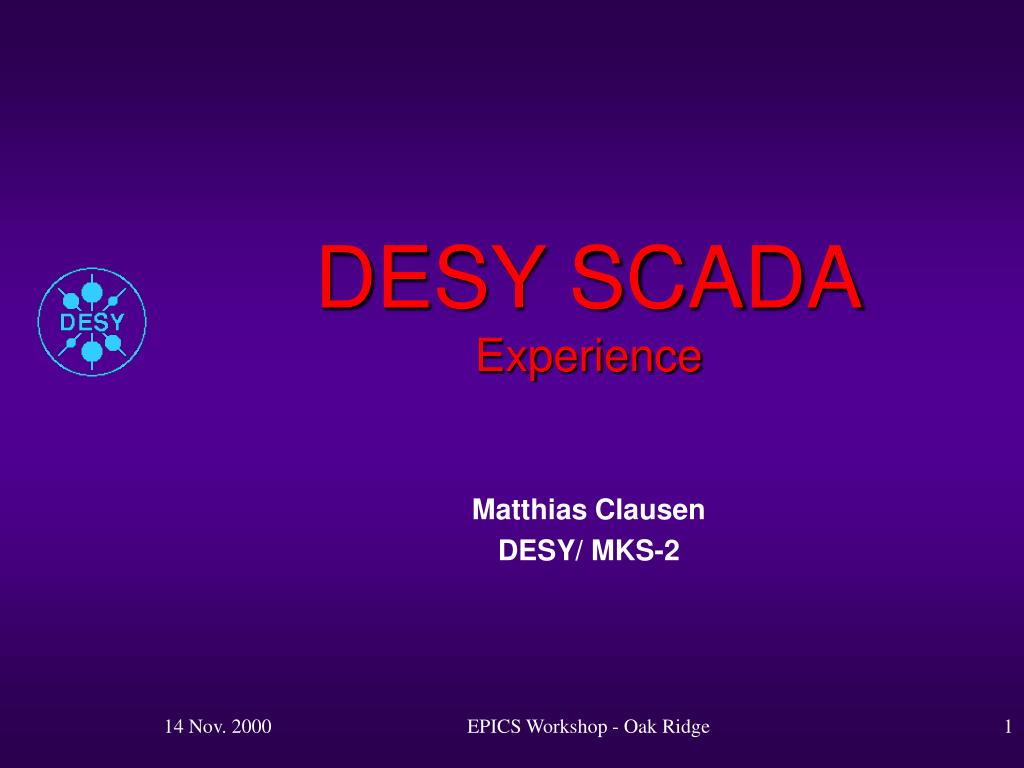PPT - DESY SCADA Experience PowerPoint Presentation, free download - ID ...