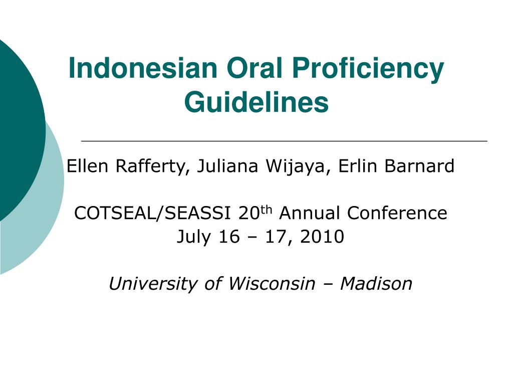 PPT - Indonesian Oral Proficiency Guidelines PowerPoint Presentation ...