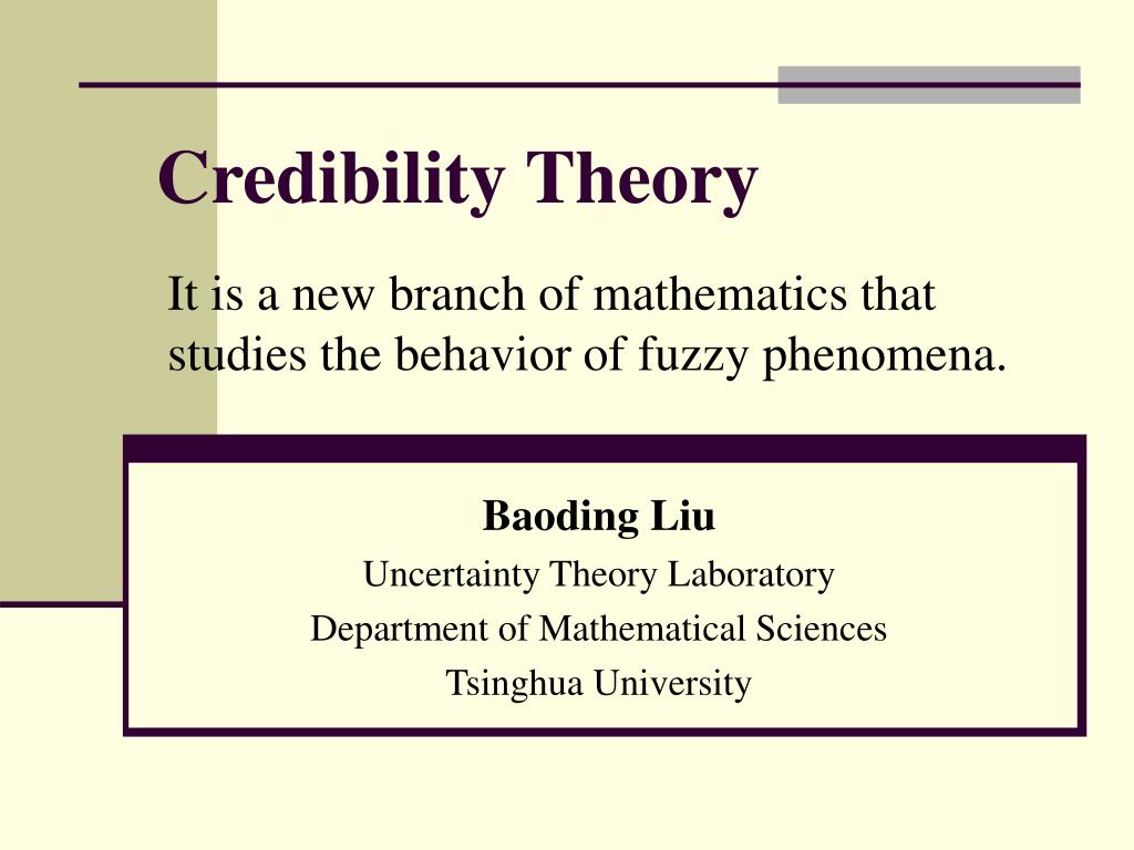PPT - Credibility Theory PowerPoint Presentation, free download - ID ...