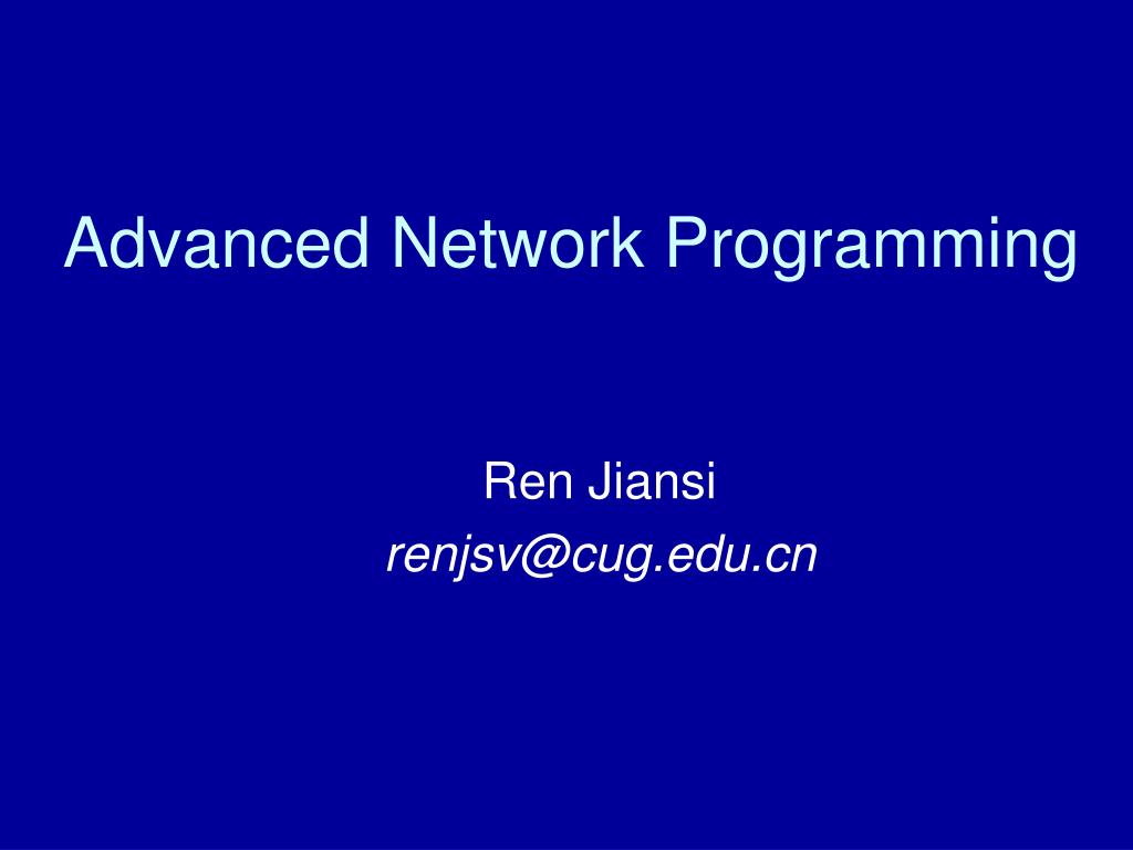 PPT - Advanced Network Programming PowerPoint Presentation, free ...