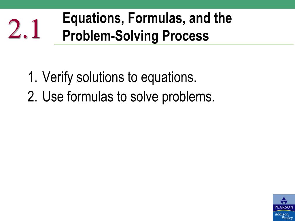 PPT - Equations, Formulas, and the Problem-Solving Process PowerPoint Presentation - ID:4624941