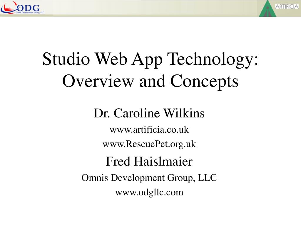 PPT - Studio Web App Technology: Overview and Concepts PowerPoint ...