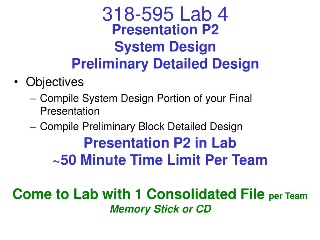 PPT - Presentation P2 System Design Preliminary Detailed Design ...