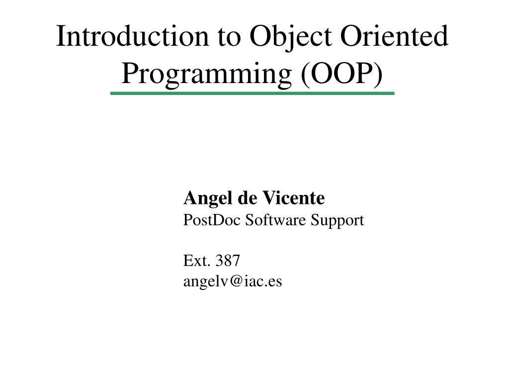 PPT - Introduction to Object Oriented Programming (OOP) PowerPoint Presentation - ID:4626154
